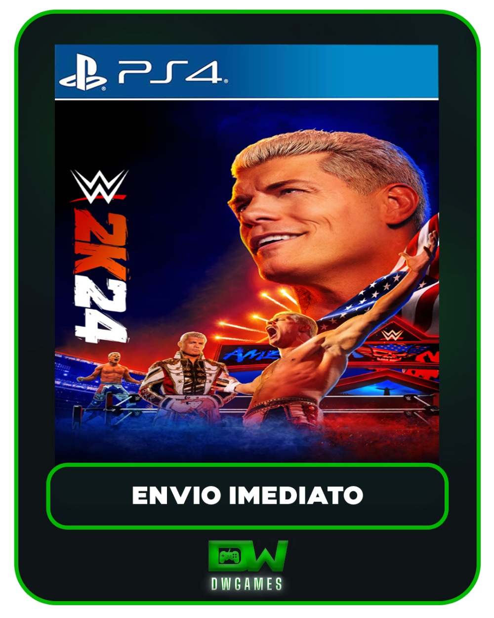 WWE 2K24 - Edição Padrão - PS4 - Mídia Digital - Dw Games
