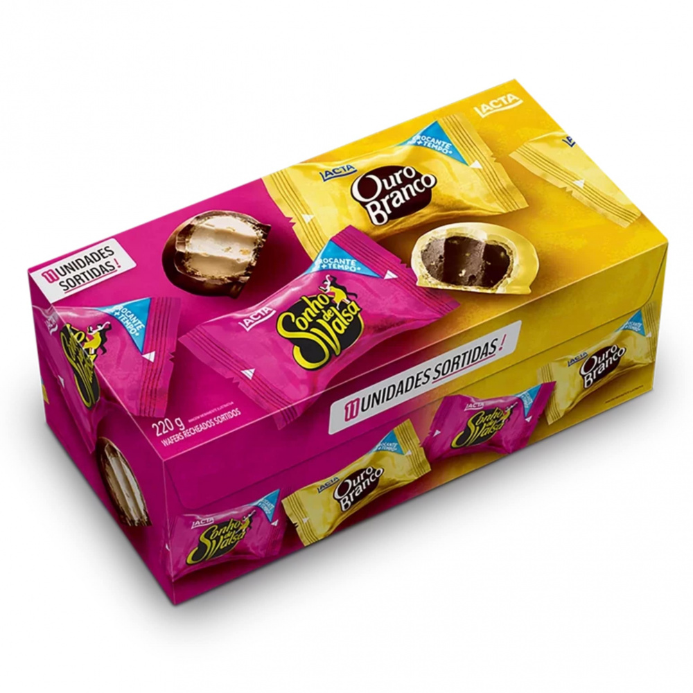 Caixa Bombom Wafer Sonho de Valsa + Ouro Branco Lacta 220G - Eclipse ...