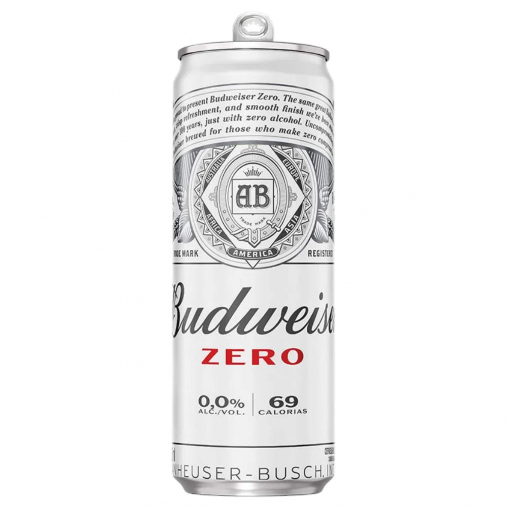 Cerveja Budweiser Zero Álcool Sleek Lata Sem Glúten 350ml - Eclipse Imports