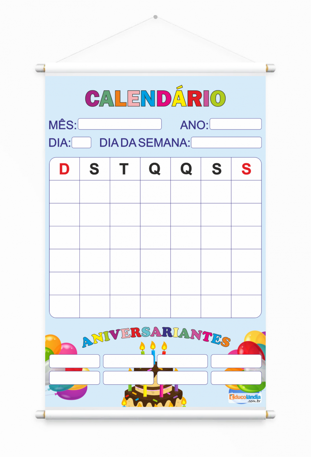 Banner Calendário Permanente - Educolândia - Educolândia | Materiais ...