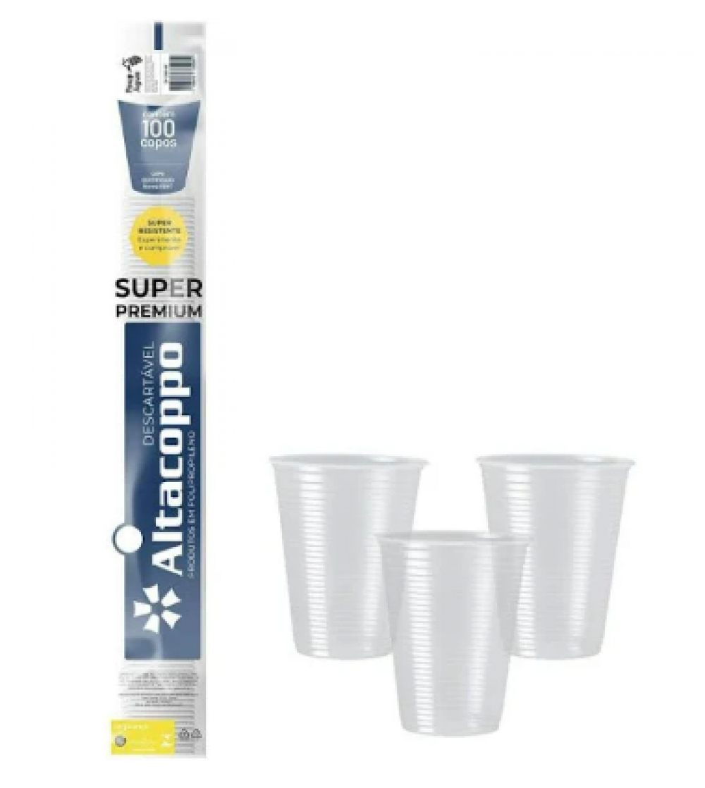 Copo Descartável - Altacoppo (P.P) Transparente - 180 ml - Edupel Embalagens