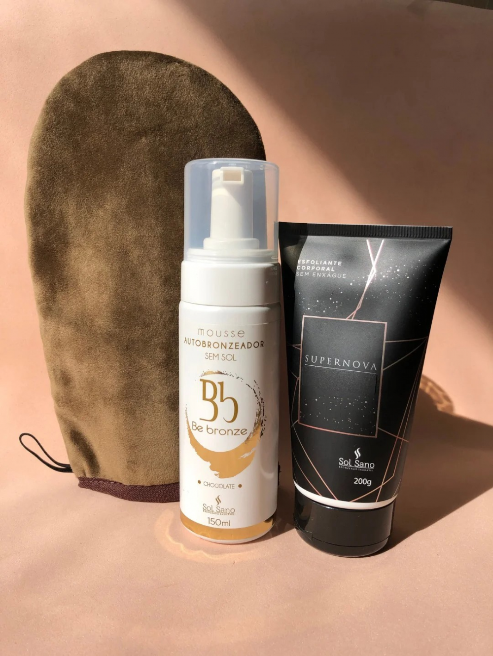 Kit Be Bronze Caribe autobronzeador sem sol e esfoliante sem enxague ...