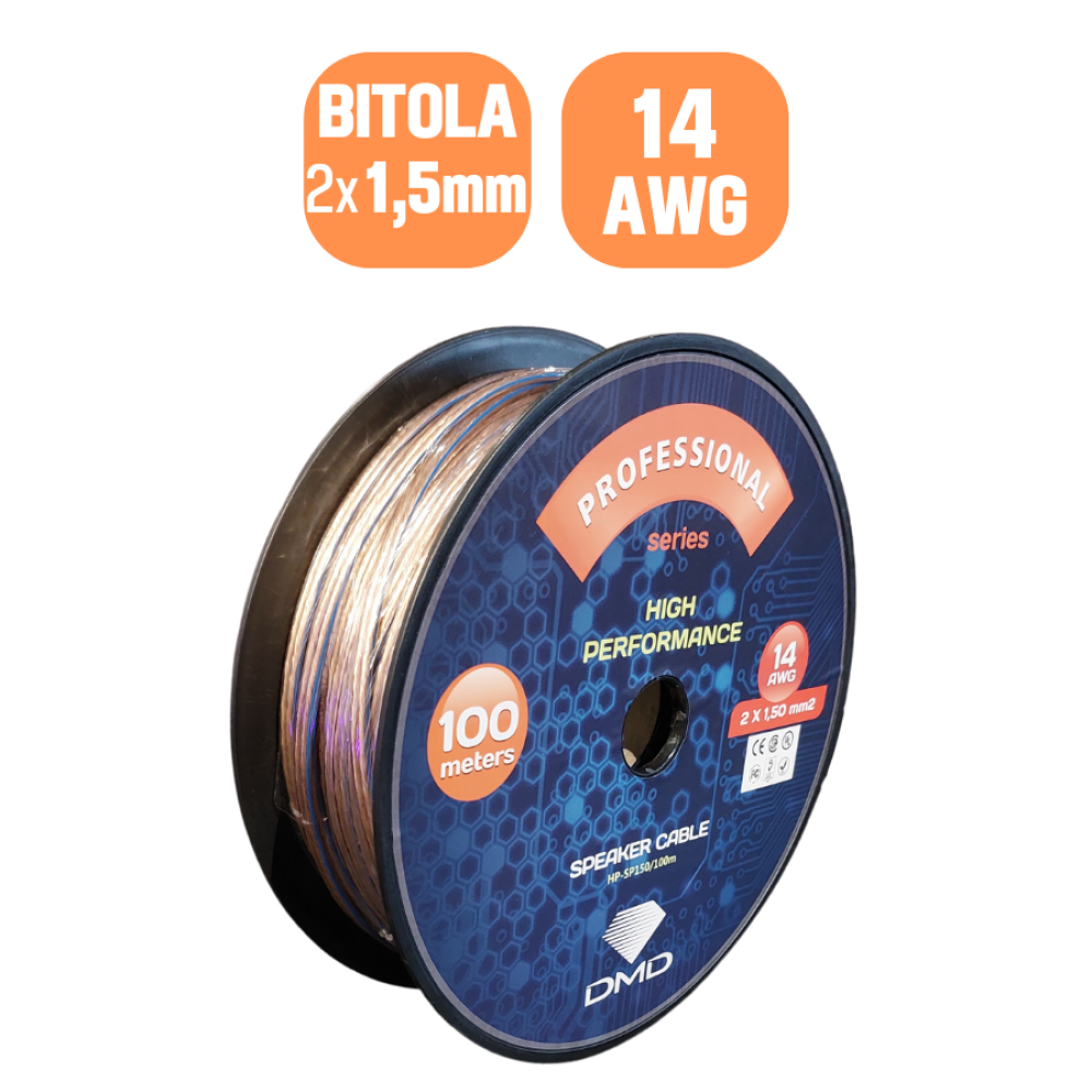 Diamond Dmd Hp-sp150 Cabo Caixa Bitola 1,5mm Rolo 100m - ELETROHALEN