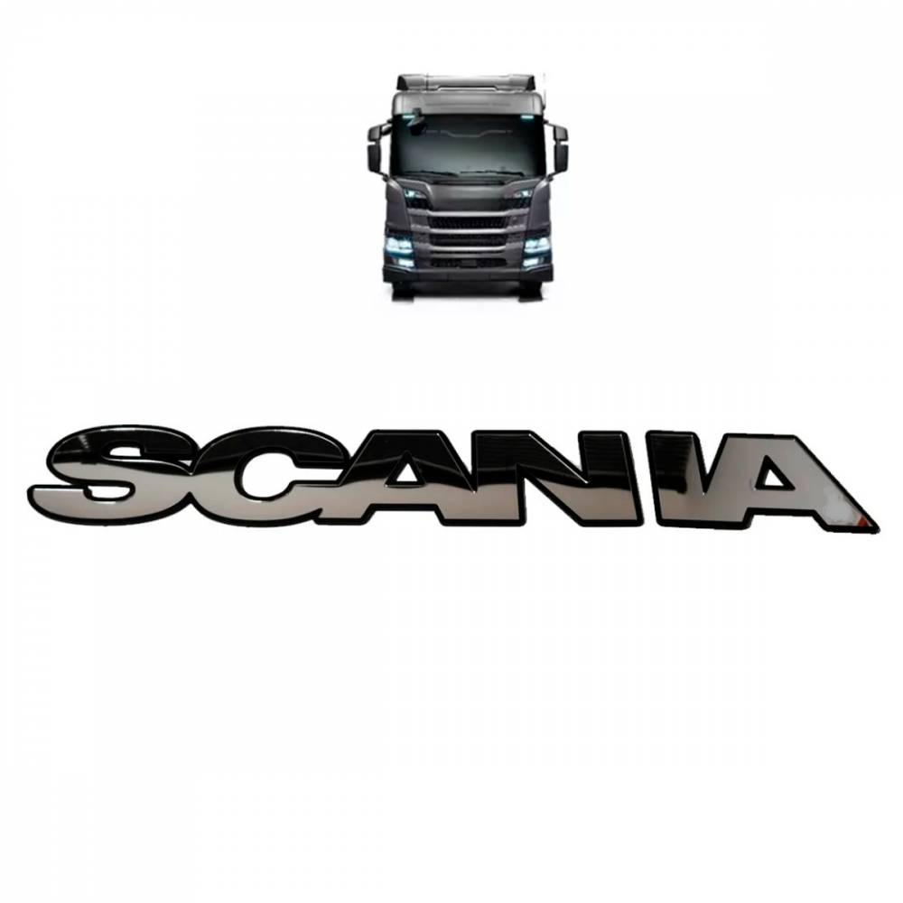 Emblema scania ntg P/G em acrilico espelhado - Emetron Truck