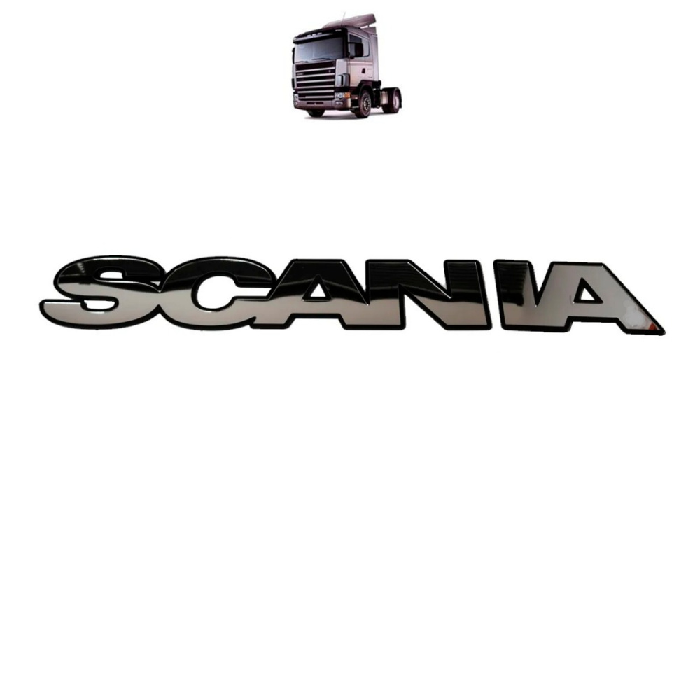 Emblema Scania serie 4 frontal em Acrílico espelhado - Emetron Truck