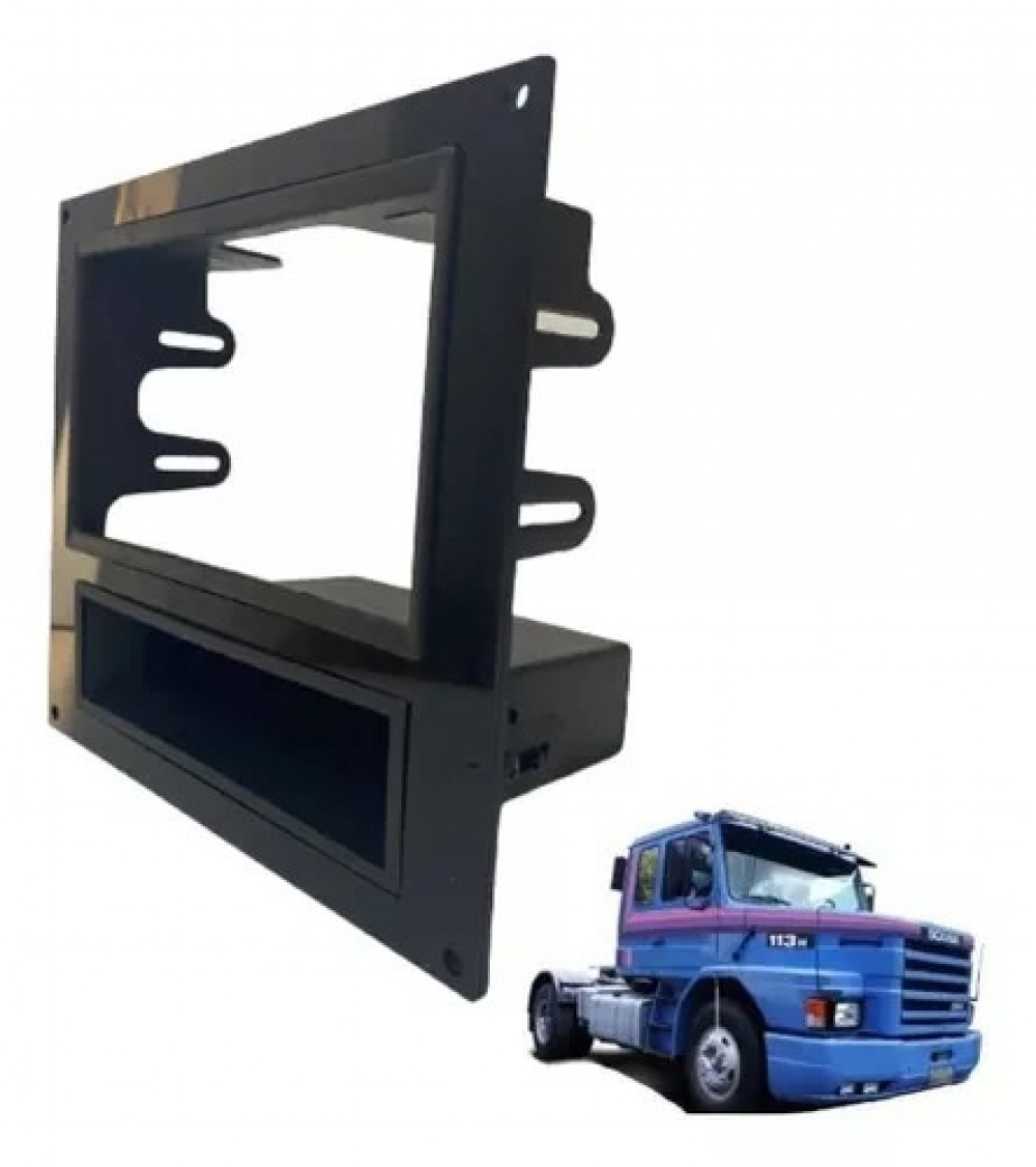 Moldura Para Multimídia/dvd/2din. Scania 112/113 Painel Reto com porta ...