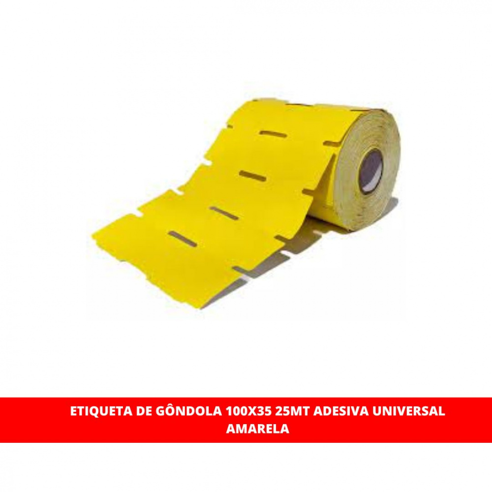 Etiqueta de Gôndola 100X35 25mt Adesiva Universal Amarela - Empório ...
