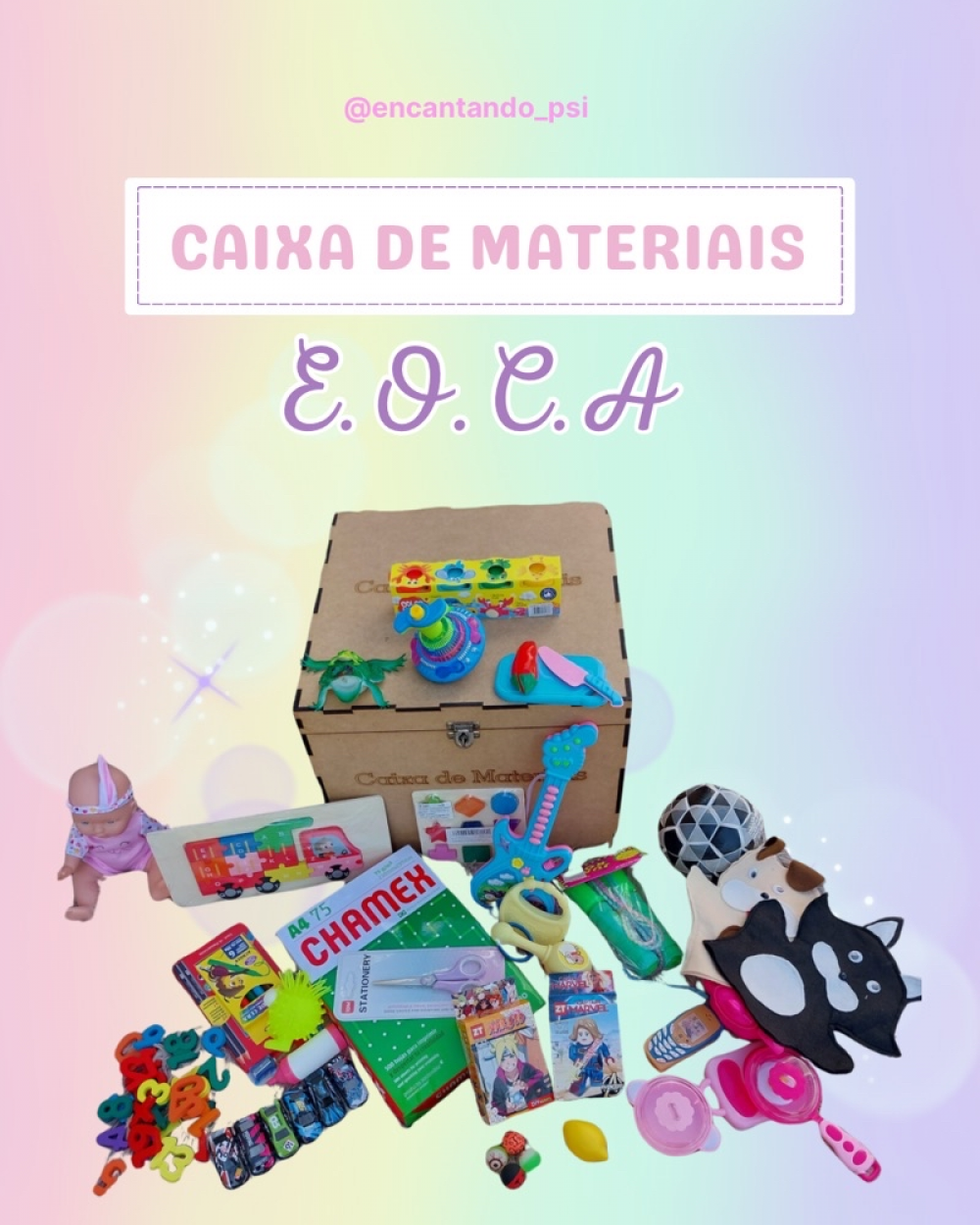Caixa de materiais E.O.C.A (EOCA) - Encantando psi