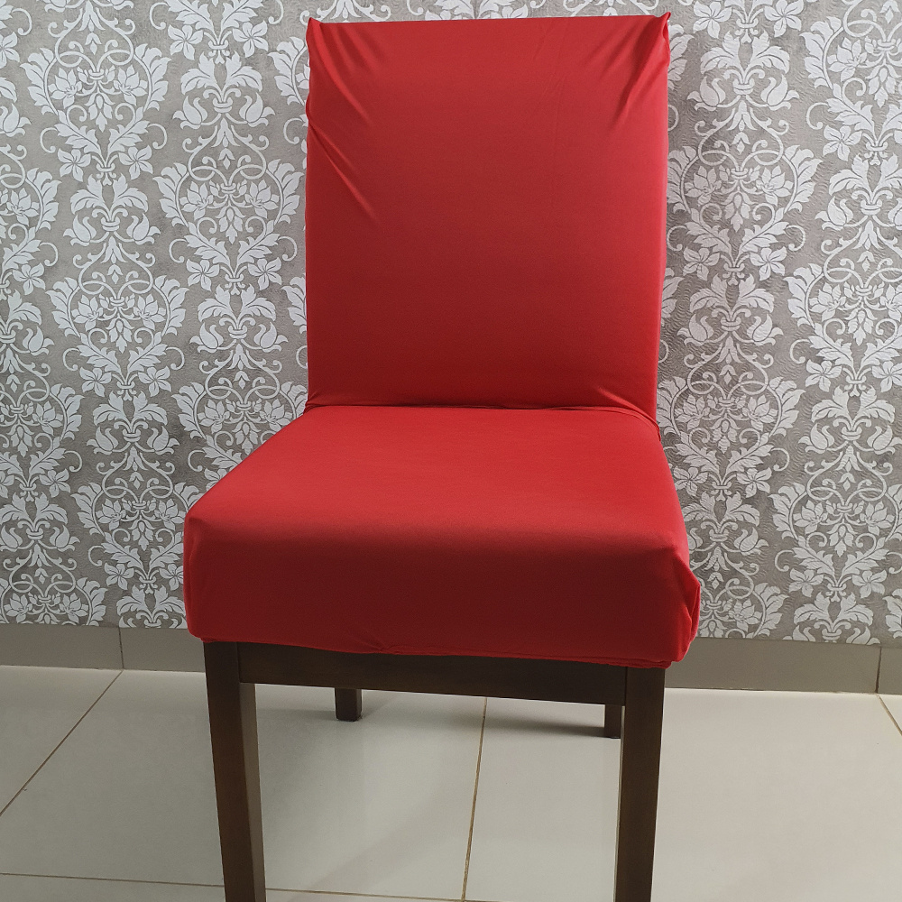 Capas Para Cadeiras De Jantar 06 Peças Em Malha Gel Lisa - Vermelho ... Capas Para Cadeiras De Jantar 06 Peças Em Malha Gel Lisa - Vermelho ...