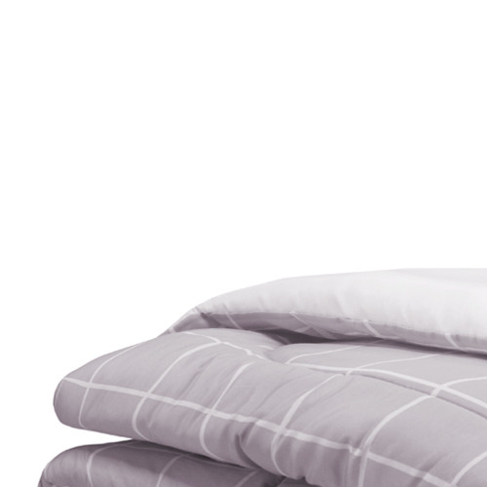 Edredom Casal Queen Dupla Face Classic Estampado Tecido 160 fios - Grid ...