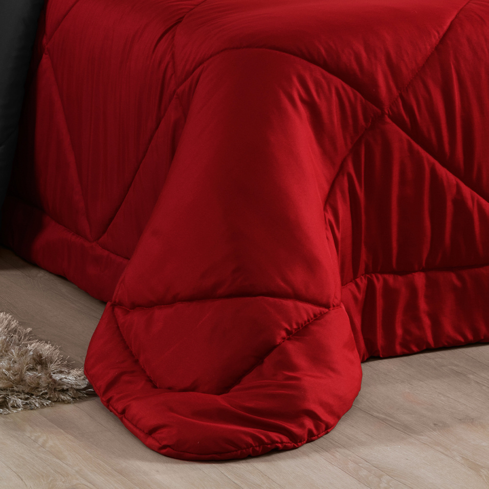 Edredom Casal Queen 2,45m X 2,20m Microfibra Dupla Face Conforto ...