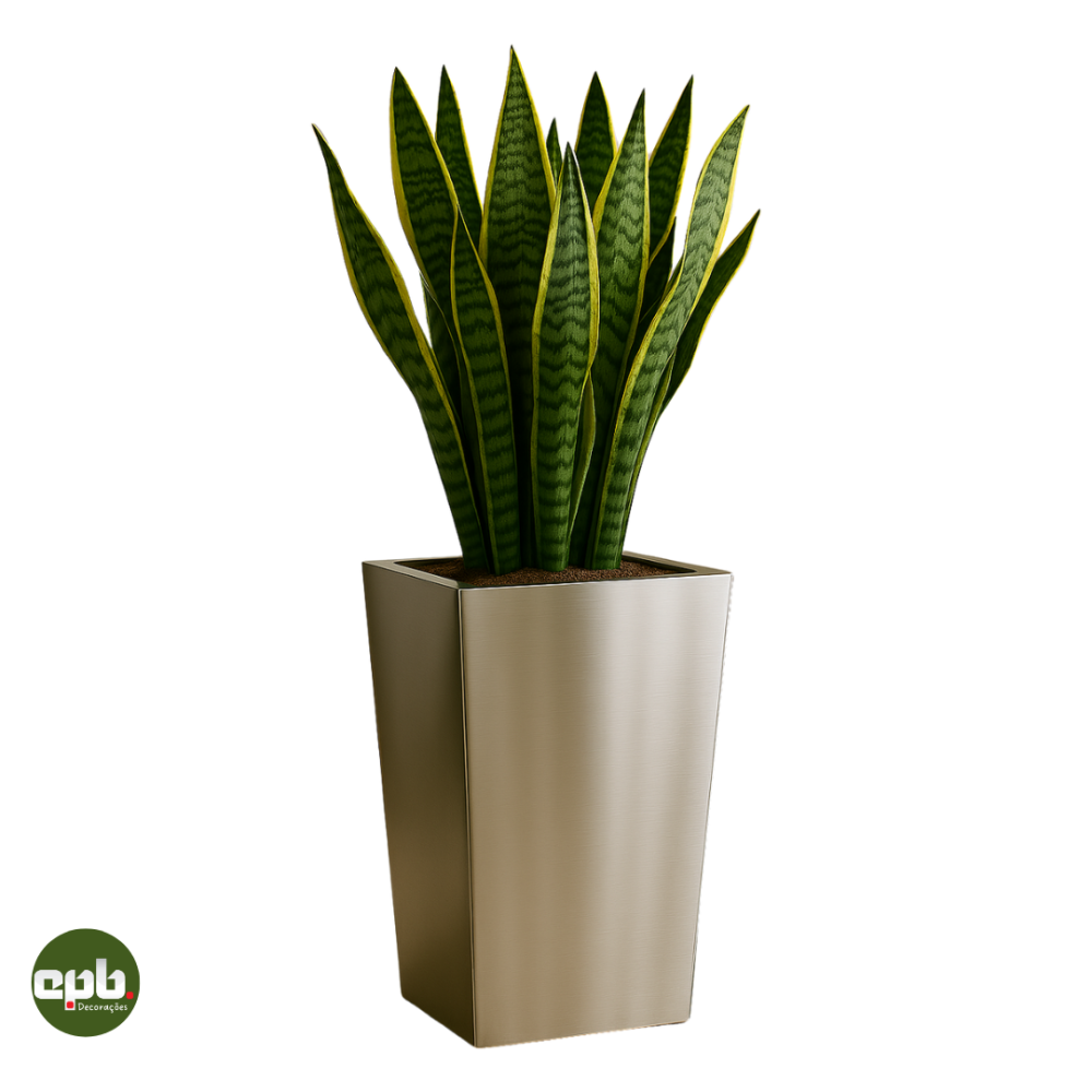 Vaso Quadrado em Inox 40x30x90 cm - Epb Decorações