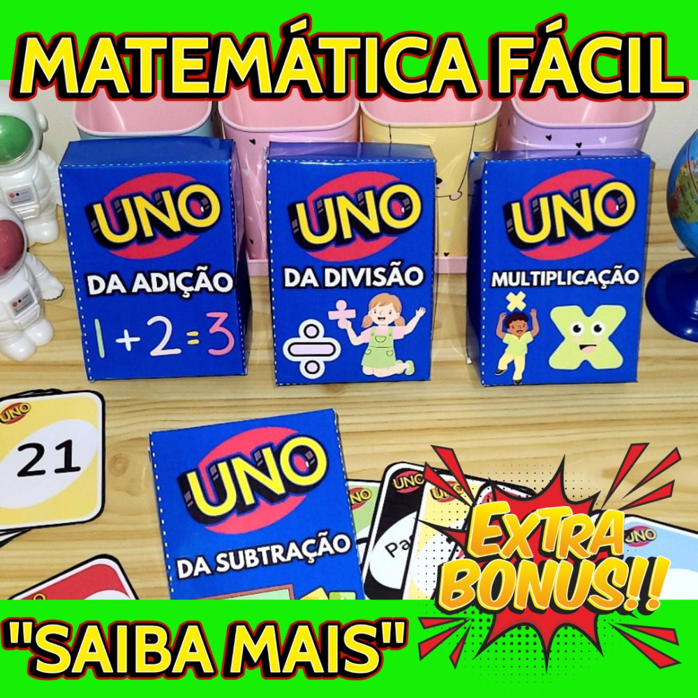 COMBO UNO 4 OPERAÇÕES - COMBO BÁSICO [19,90] - Escolinha do Maurinho