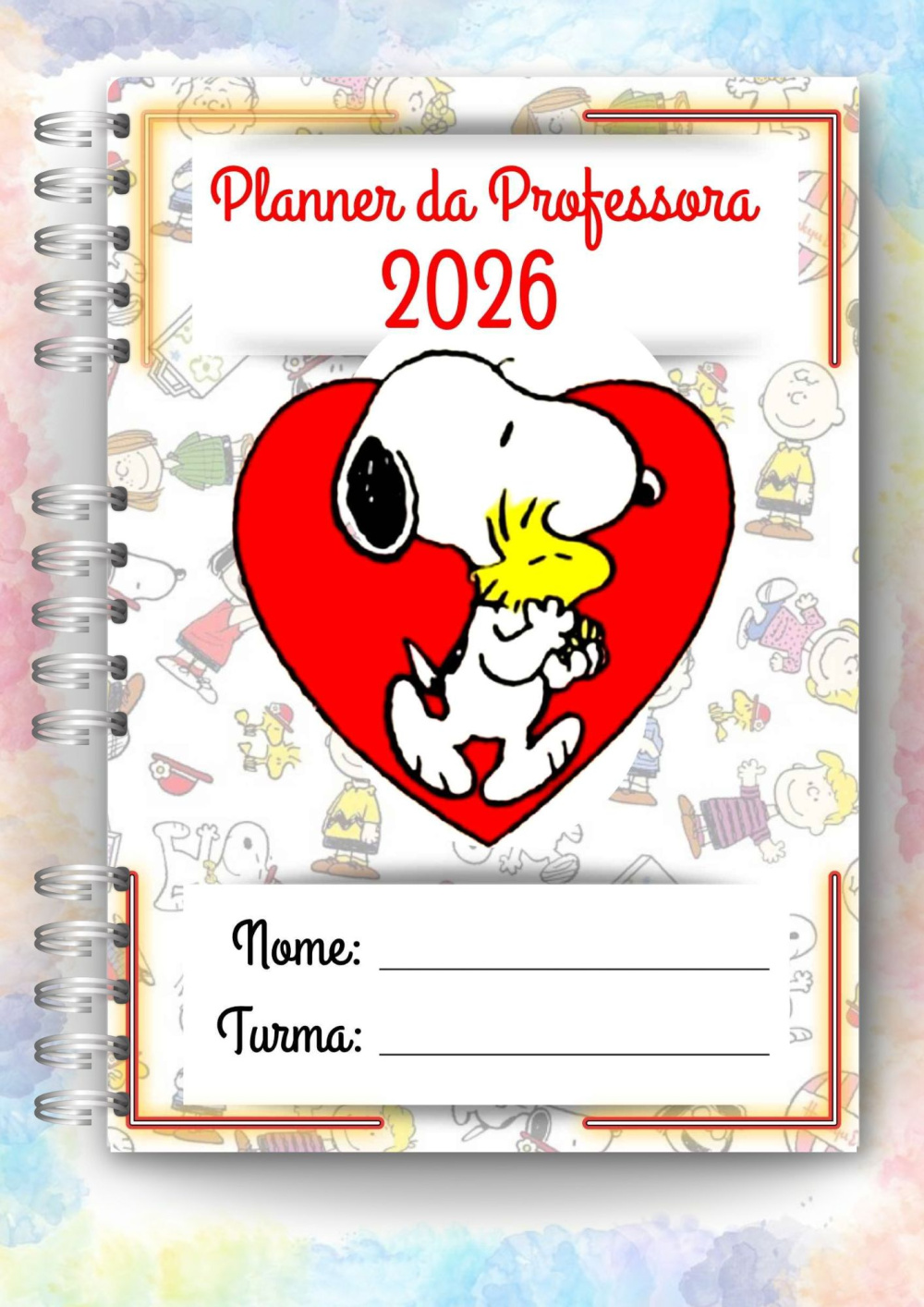 PLANNER SNOOPY - 2026 - Escolinha do Maurinho