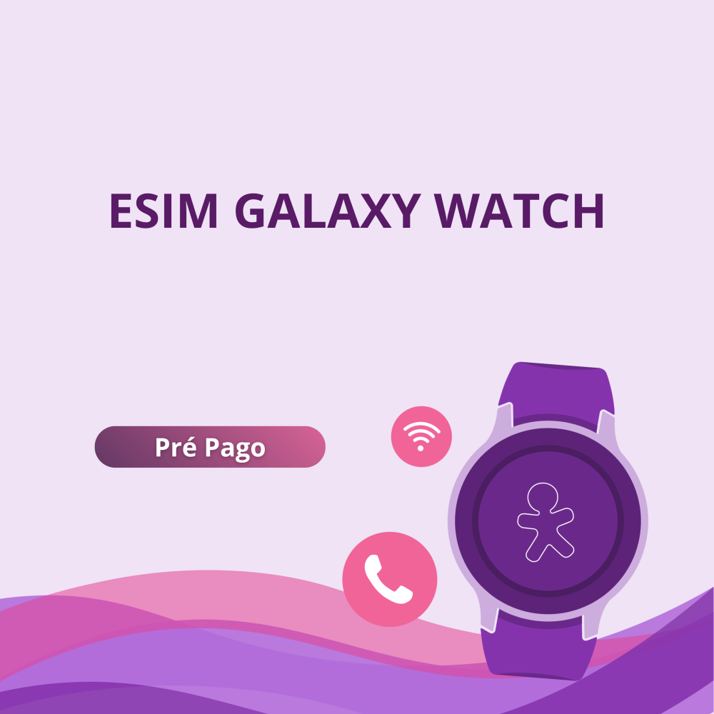 E-sim Chip Virtual P/ Relógios Smartwatch Galaxy Watch - Pre Pago ...