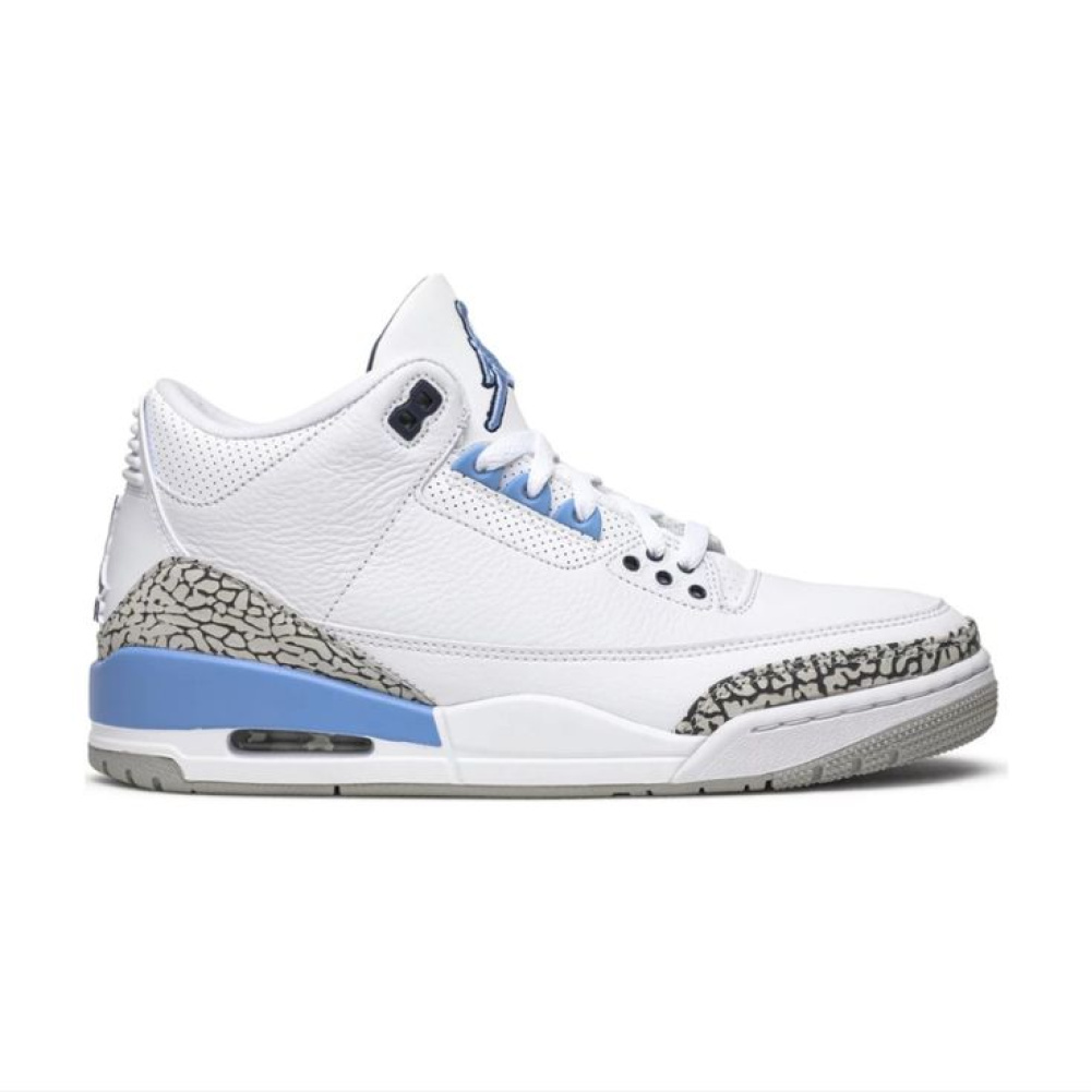 Tênis Air Jordan 3 UNC Estilo universitário com alma clássica - eSneakers