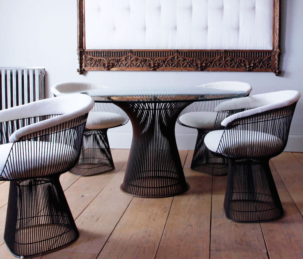 Mesa Warren Platner de Jantar - Preta - Essência Móveis de Design