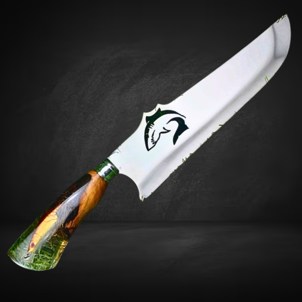 Faca para Churrasco Artesanal "Tubarão e Peixe", 10 Polegadas - Pampas ...