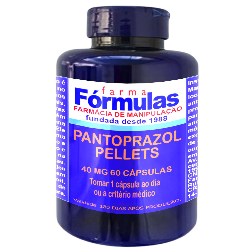PANTOPRAZOL PELLETS 40 MG COM 60 CÁPSULAS - FARMA FÓRMULAS