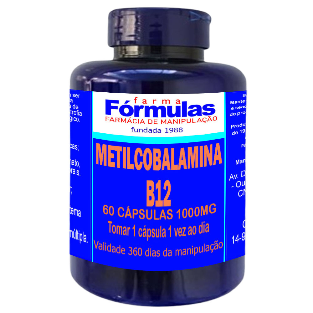 METILCOBALAMINA 1000 MG COM 90 CÁPSULAS - FARMA FÓRMULAS