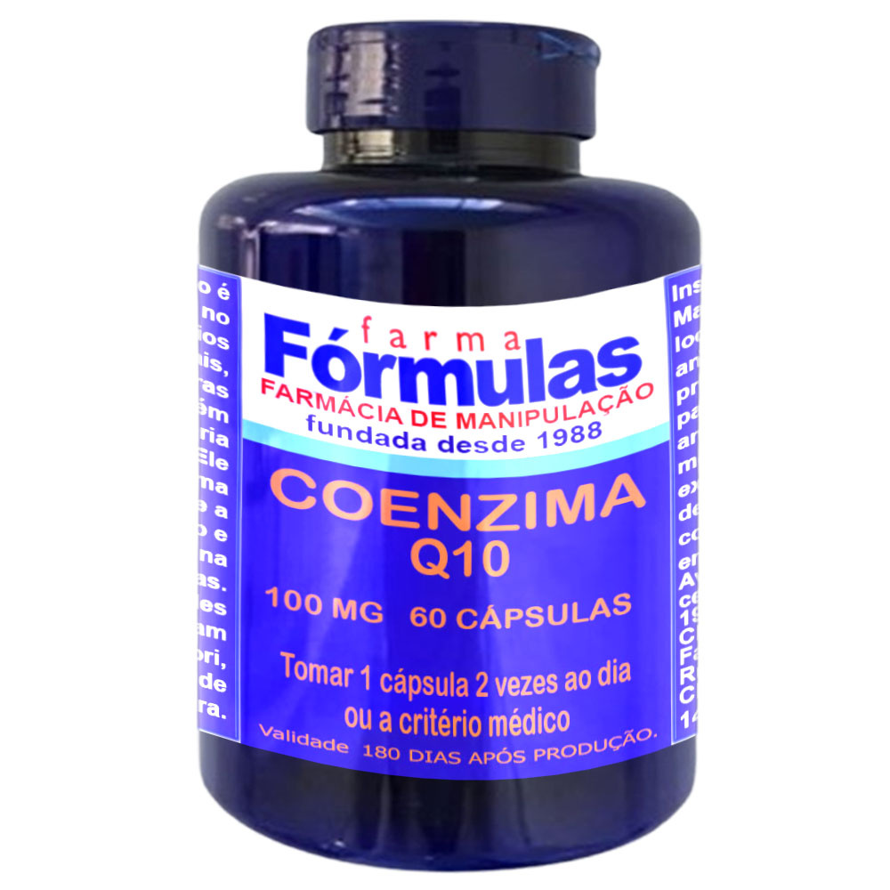 COENZIMA Q10 100 MG COM 60 CÁPSULAS - FARMA FÓRMULAS