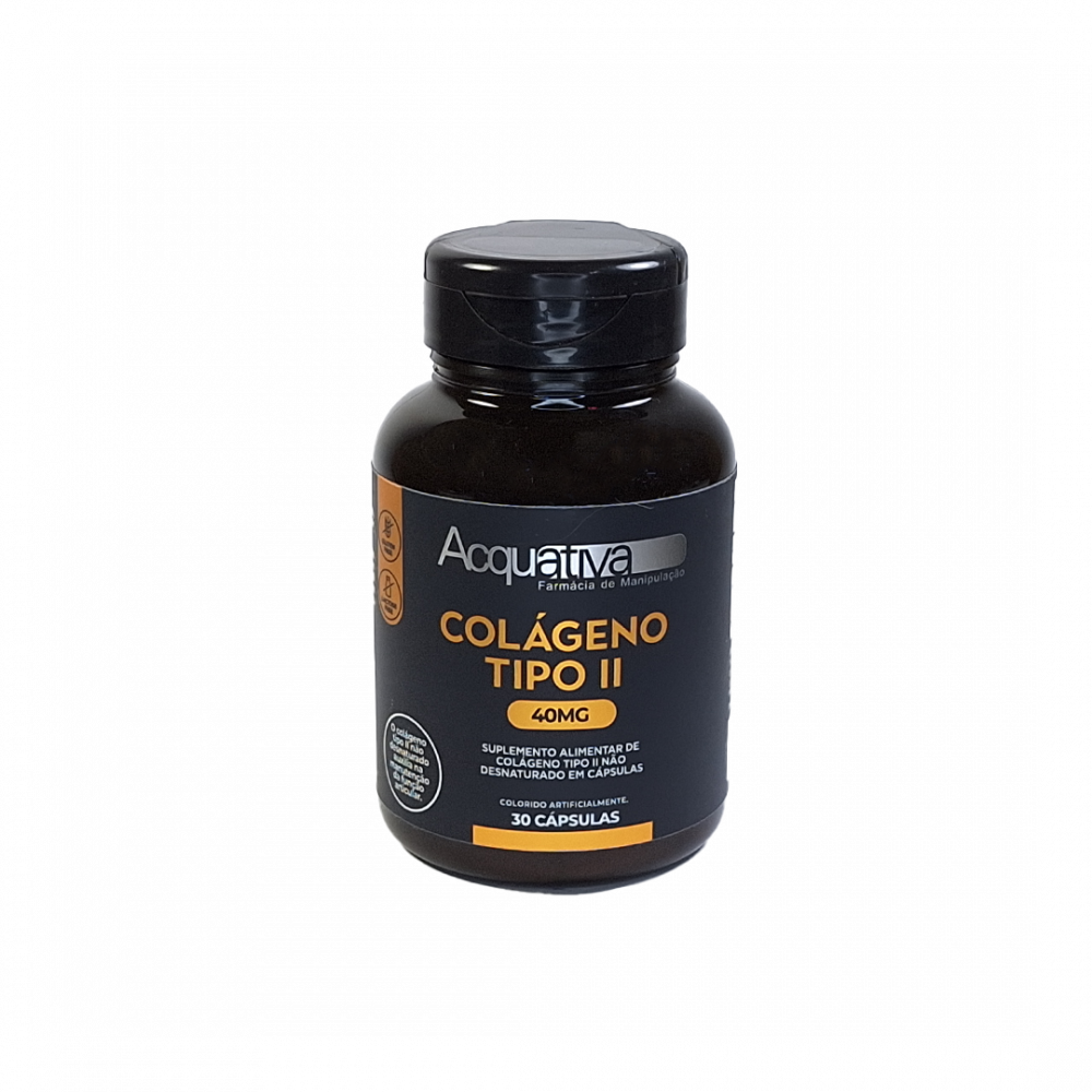 Colágeno Tipo II 40 mg - 30 Cápsulas - Farmácia Acquativa