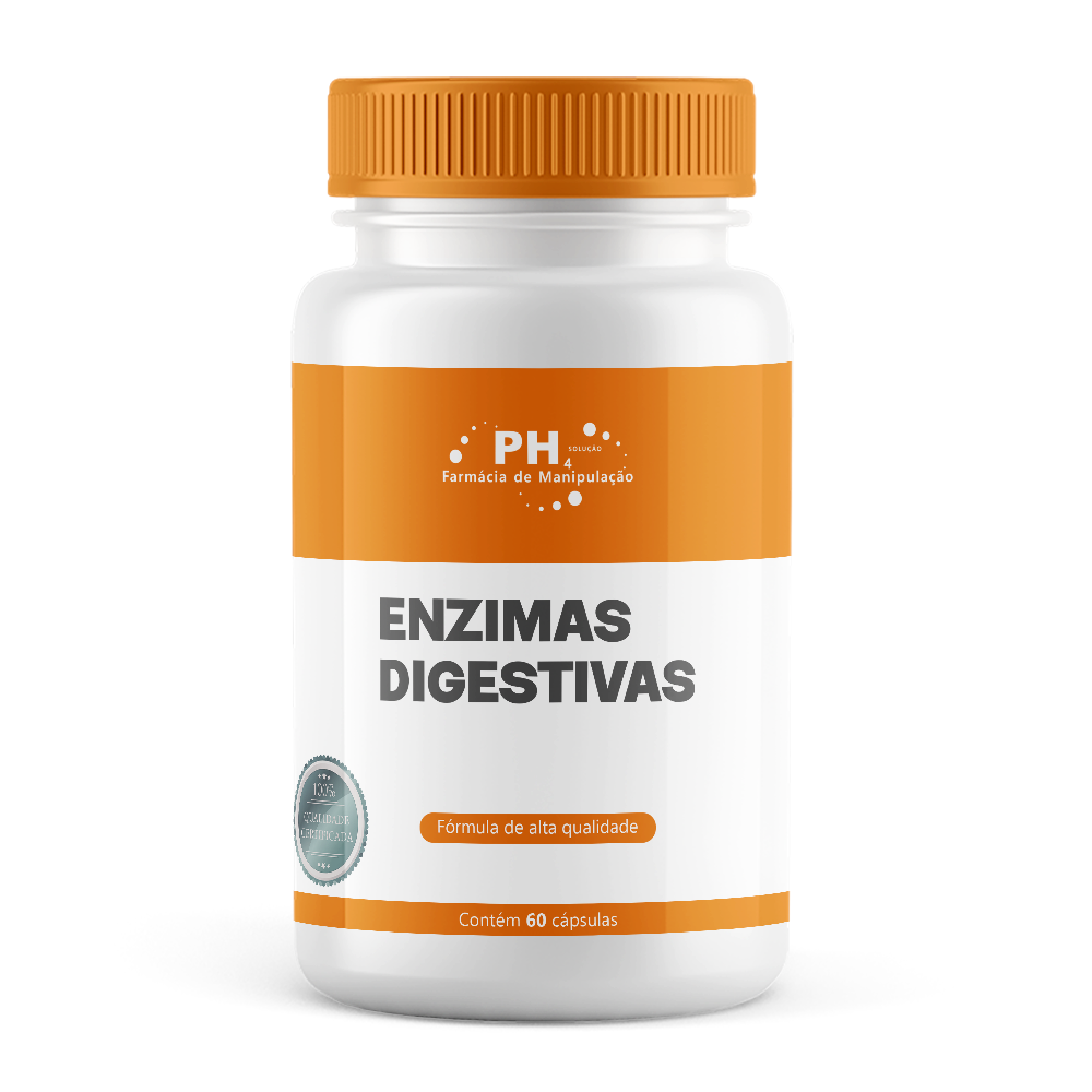 Enzimas Digestivas 60 Cápsulas - Ph4 Solução - Farmácia de Manipulação