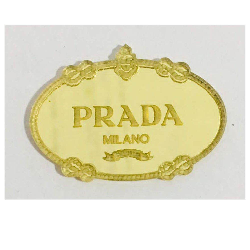 Aplique acrílico Grife- Prada - Fazendo Arte