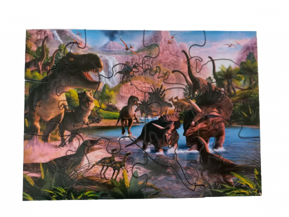 Quebra Cabeça inteligente - Dinossauro - FazerCriar Quebra Cabeça inteligente - Dinossauro - FazerCriar