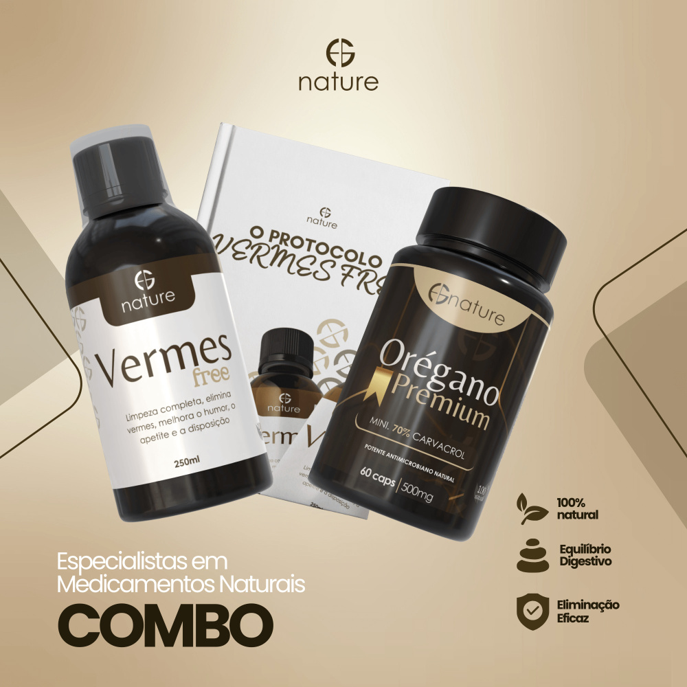 Combo | Protocolo Vermes Free + Óregano Premium - FG NATURE