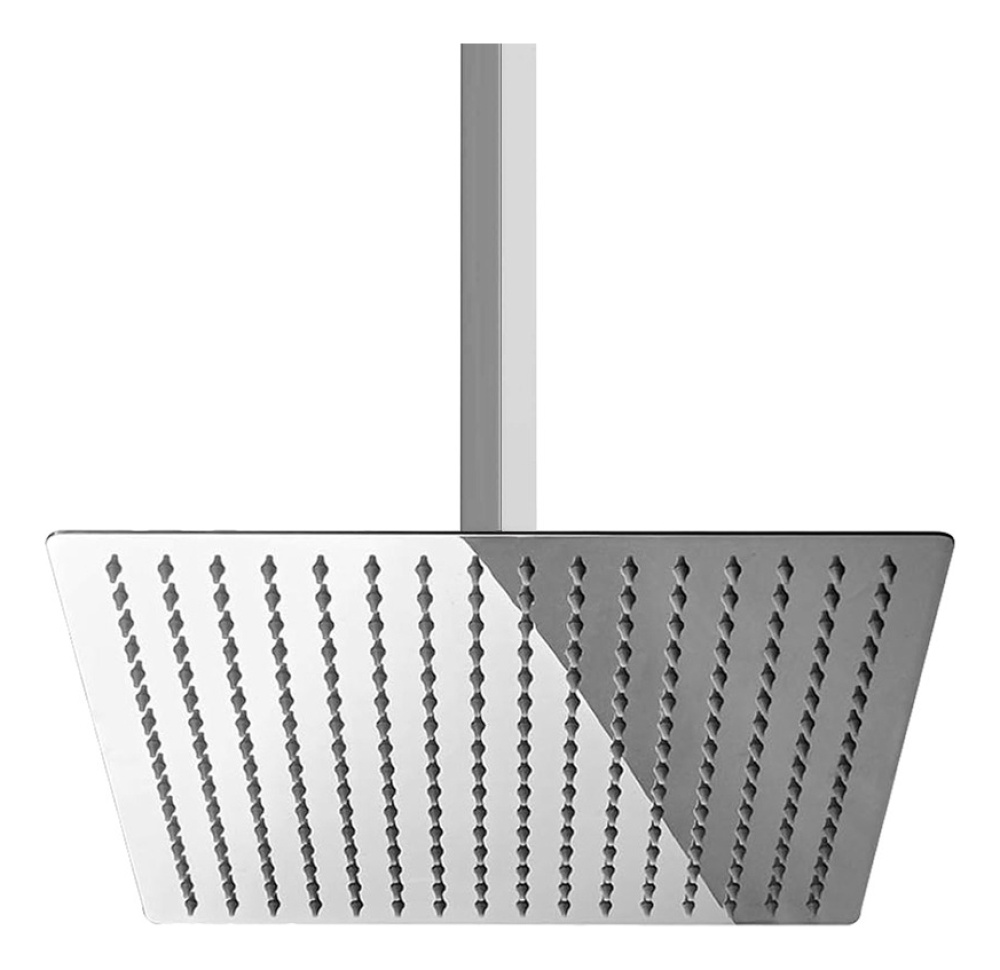 Chuveiro Cromado Inox De Teto Slim Metal Inox 30x30cm Quadrado Braço ...