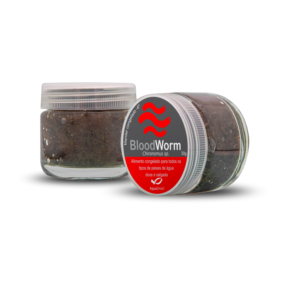 BloodWorm Congelado Larva de Inseto Natural - FishBall