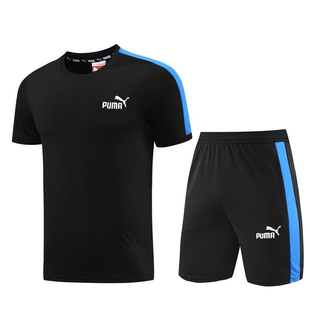 Conjunto Puma Drifit (Preto C/ Azul) 2024 - Qualidade Premium - Fonte ...