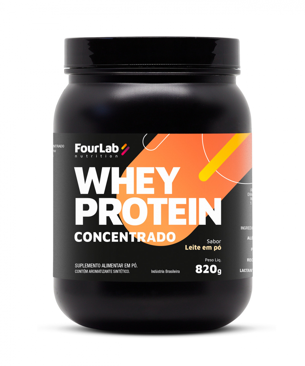 Whey Protein Concentrado 820g - Fourlab Nutrition
