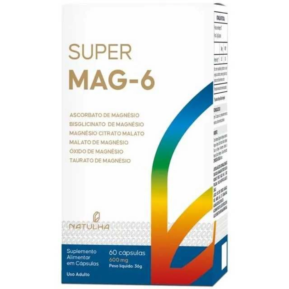 Magnésio "Super Mag-6" 60 cápsulas - Fran Barros Fitocosméticos