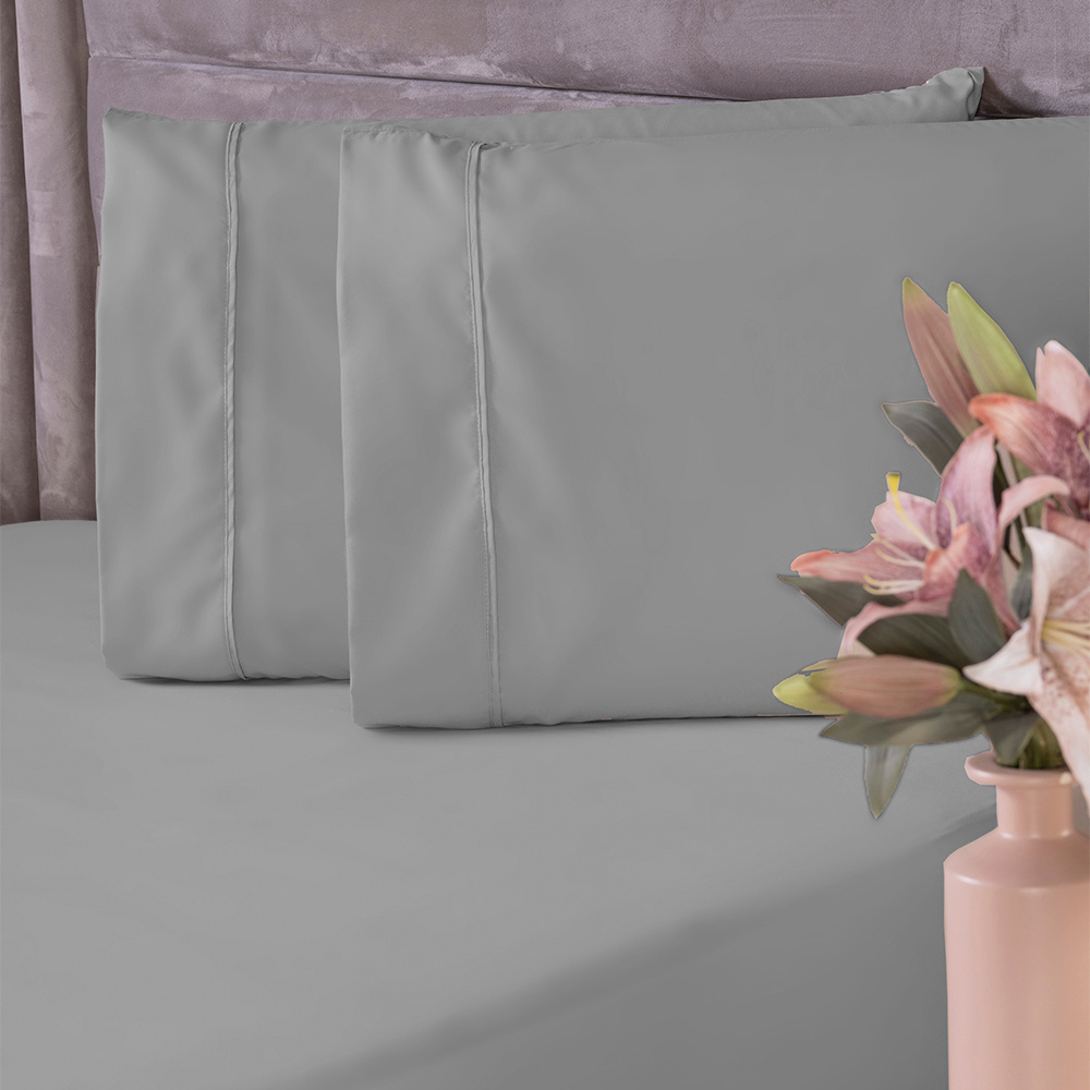 Jogo de Cama Lençol Eco Ponto Life Casal King 3 Peças Percal 300 Fios ...