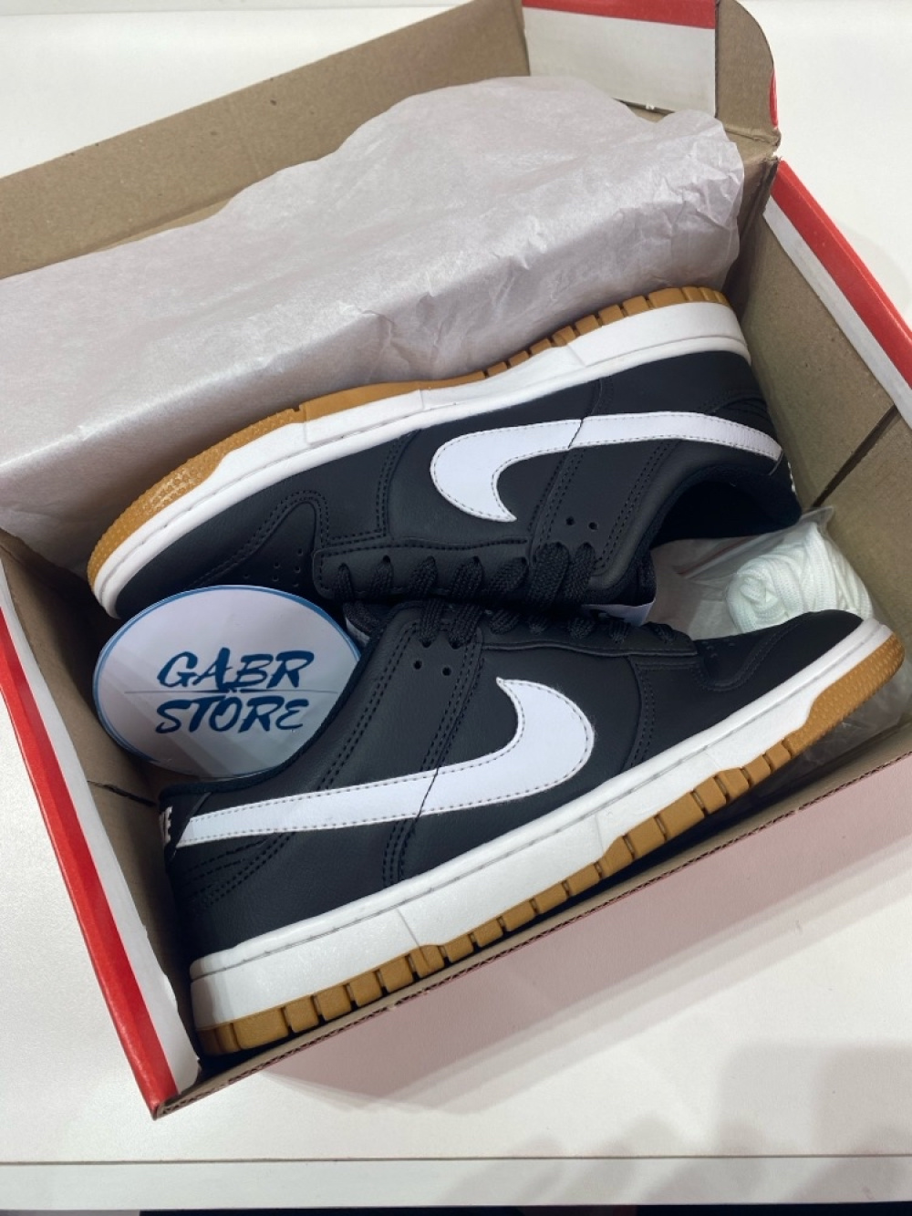 DUNK LOW PRETO LOGO 01 - GABRSTORE
