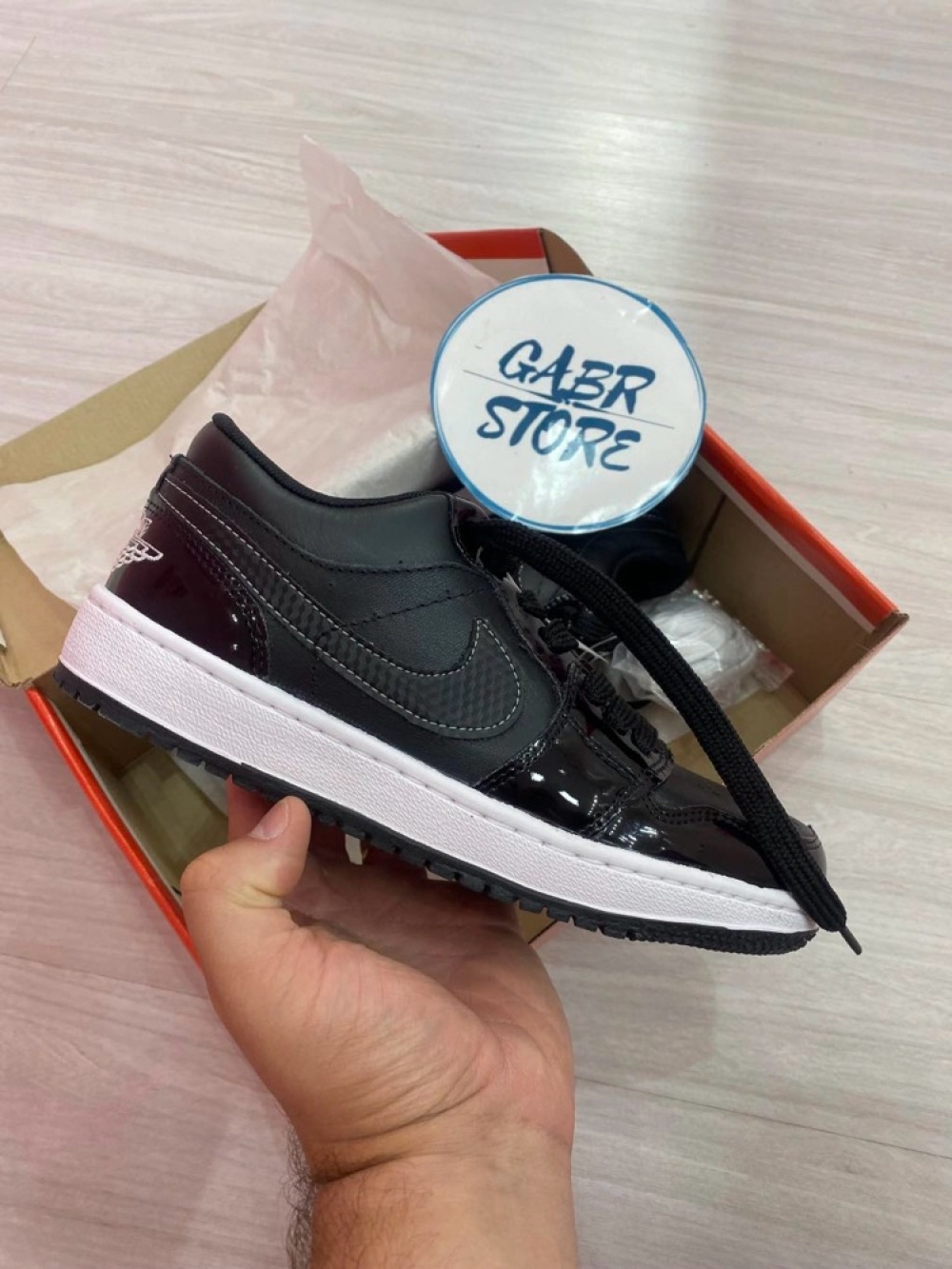 JORDAN LOW PRETO VINYL - GABRSTORE