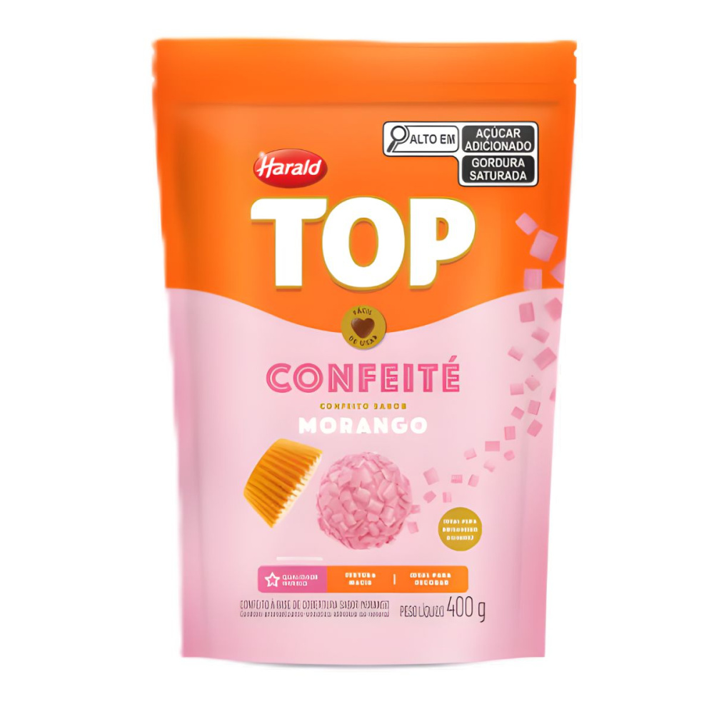 Granulado Top Confeité Sabor Morango 400g - Gerô Festas