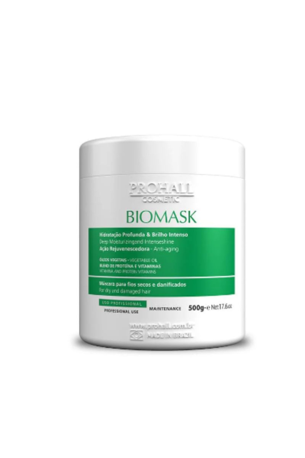 Máscara Ultra Hidratante Biomask Professional 500g Prohall - Giga Magazine