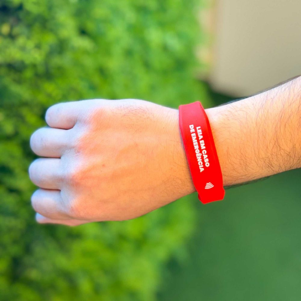 Pulseira Inteligente NFC e QR Code Tag Airgo Med - OKER