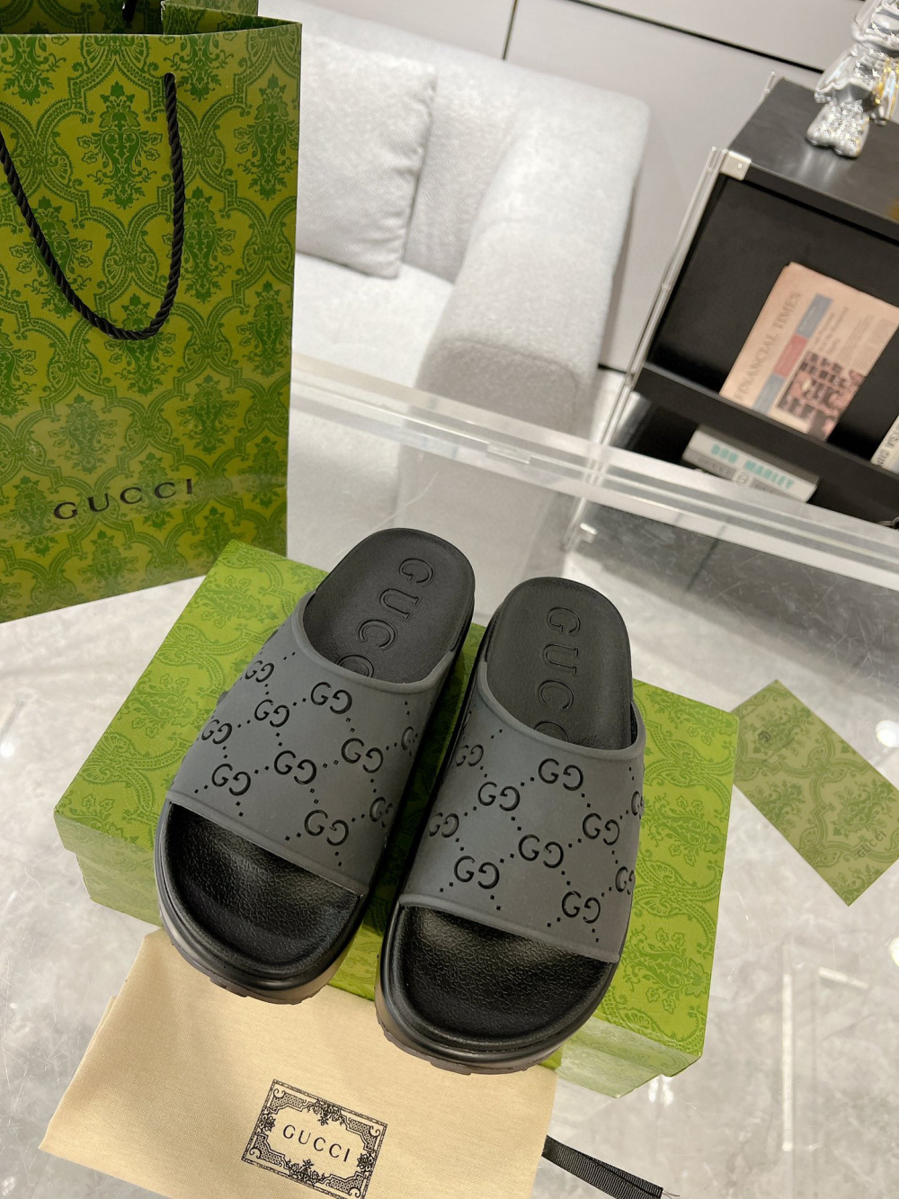 Slide Gucci Preto - Glass Boutique