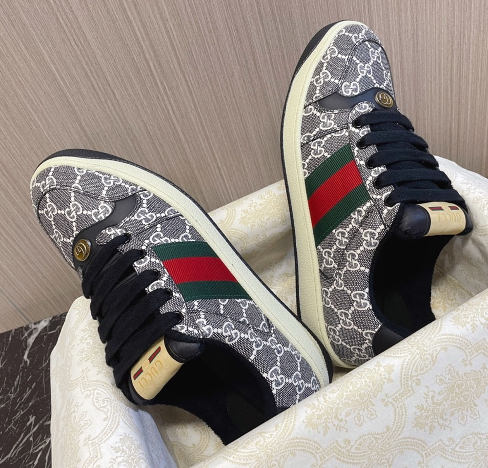 Tênis Gucci Screener Monograma Cinza - Glass Boutique