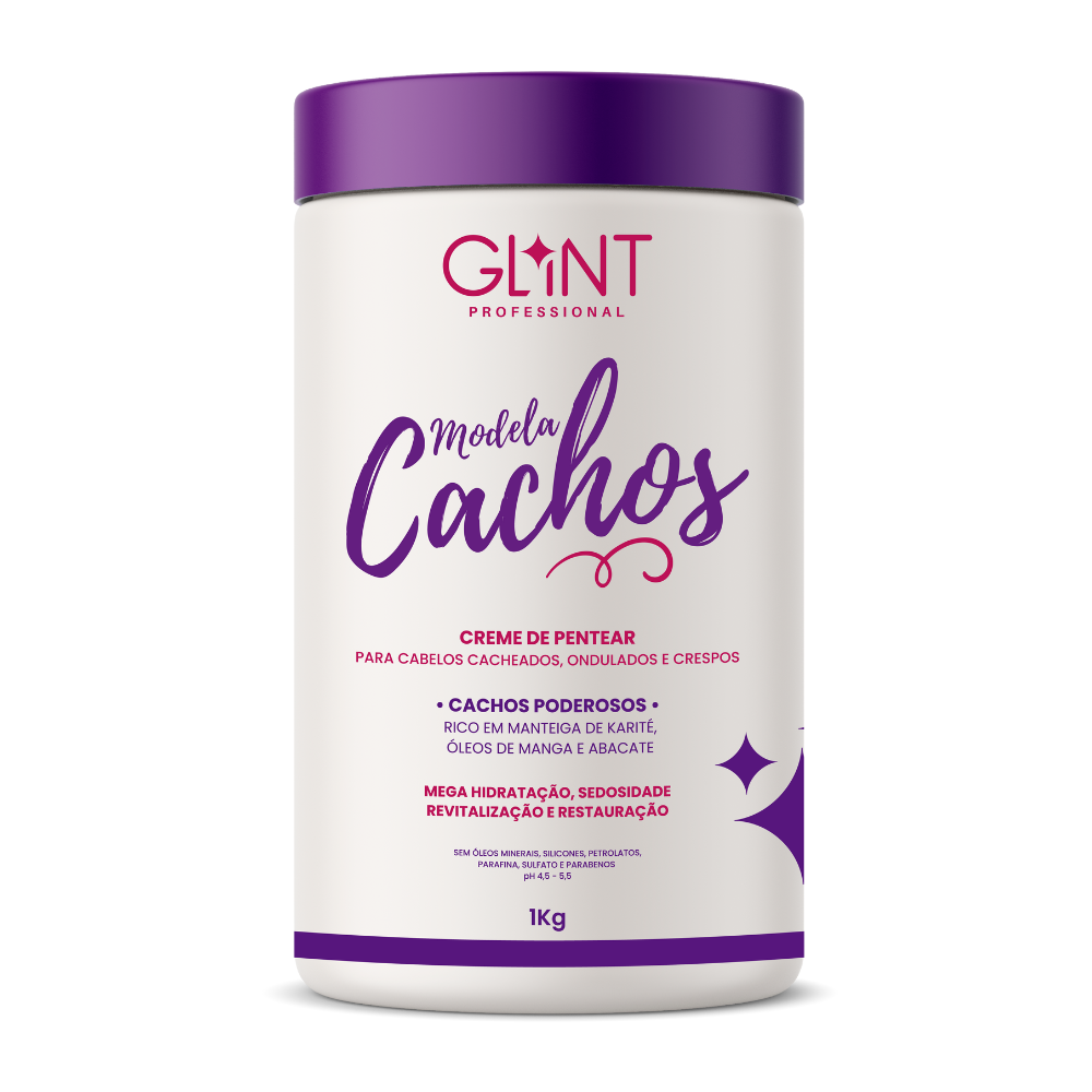 Creme de Pentear Modela Cachos 1Kg - Glint Professional