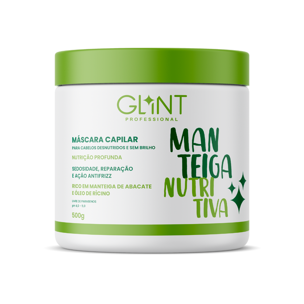 Máscara Capilar Manteiga Nutritiva Glint Professional - 500g - Glint Professional
