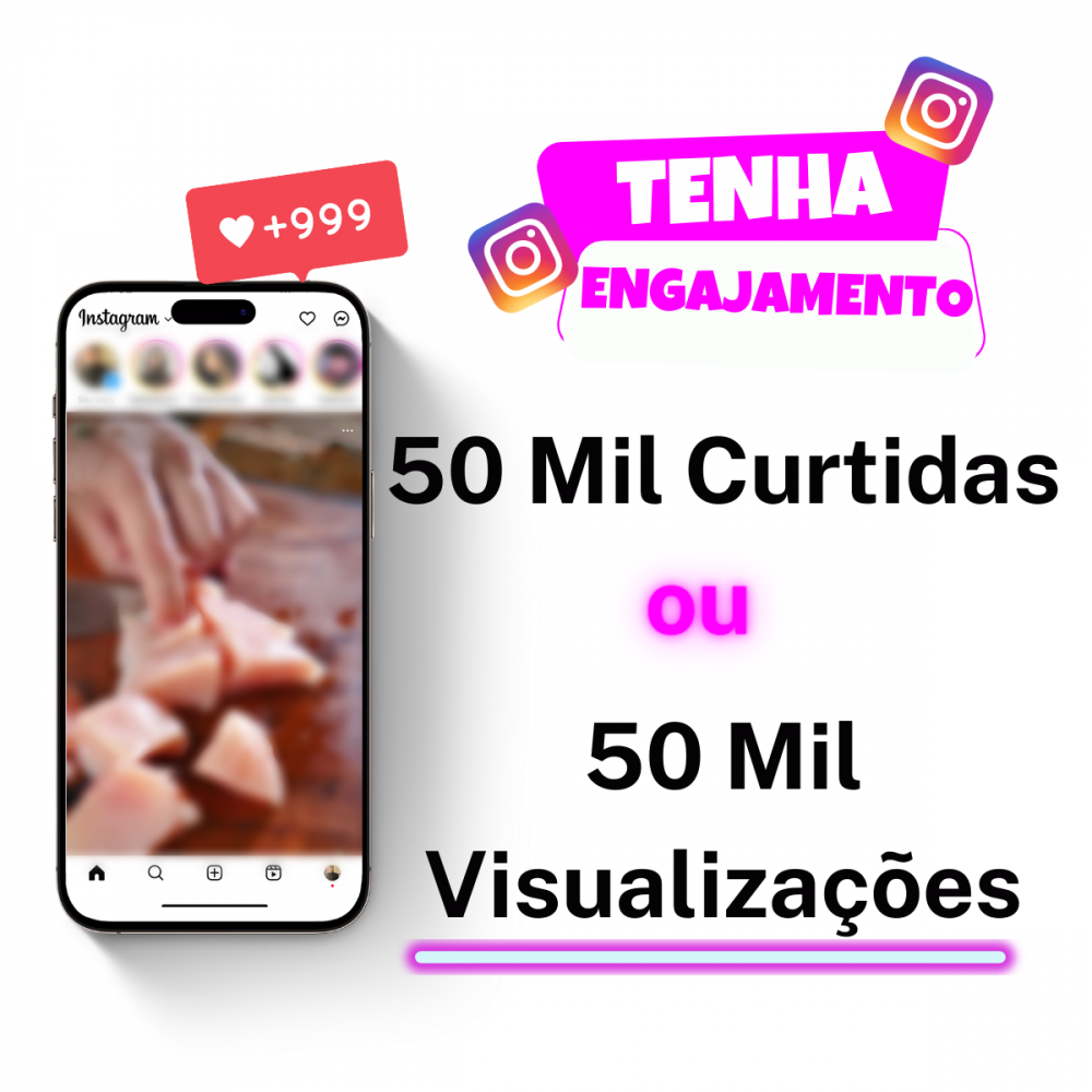 Comprar 50 Mil Visualizações ou Curtidas no Instagram - Go Up Marketing