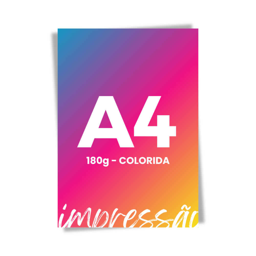 Impressão A4, 180G - COLORIDA - Gráfica Nicoline