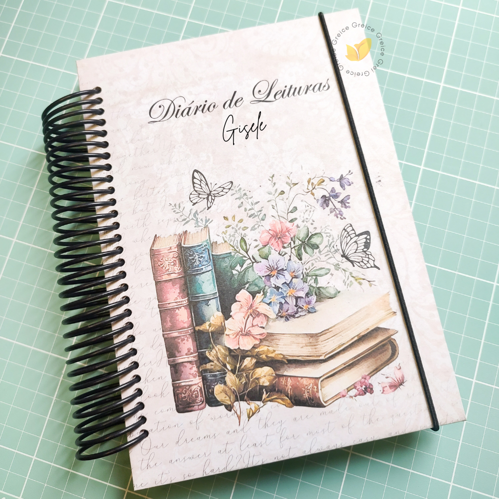 Caderno de Leitura Vintage - Greice Personalizações