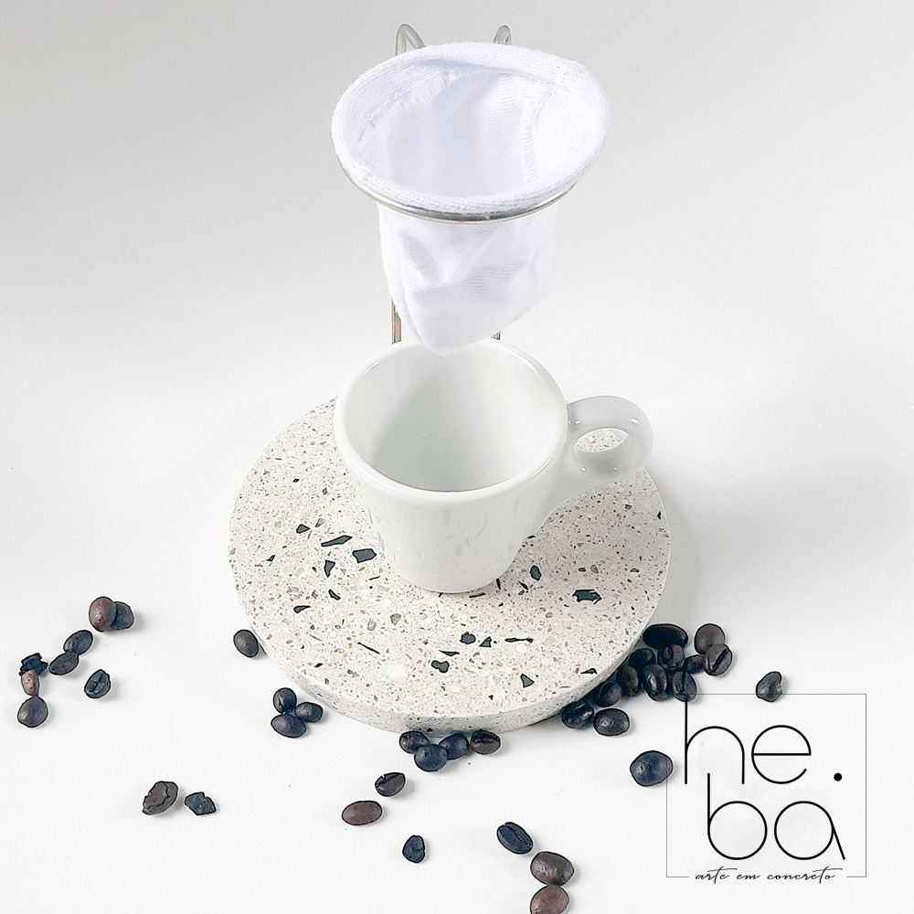 Coador de Café Individual Em Concreto Artesanal - Heba Concreto