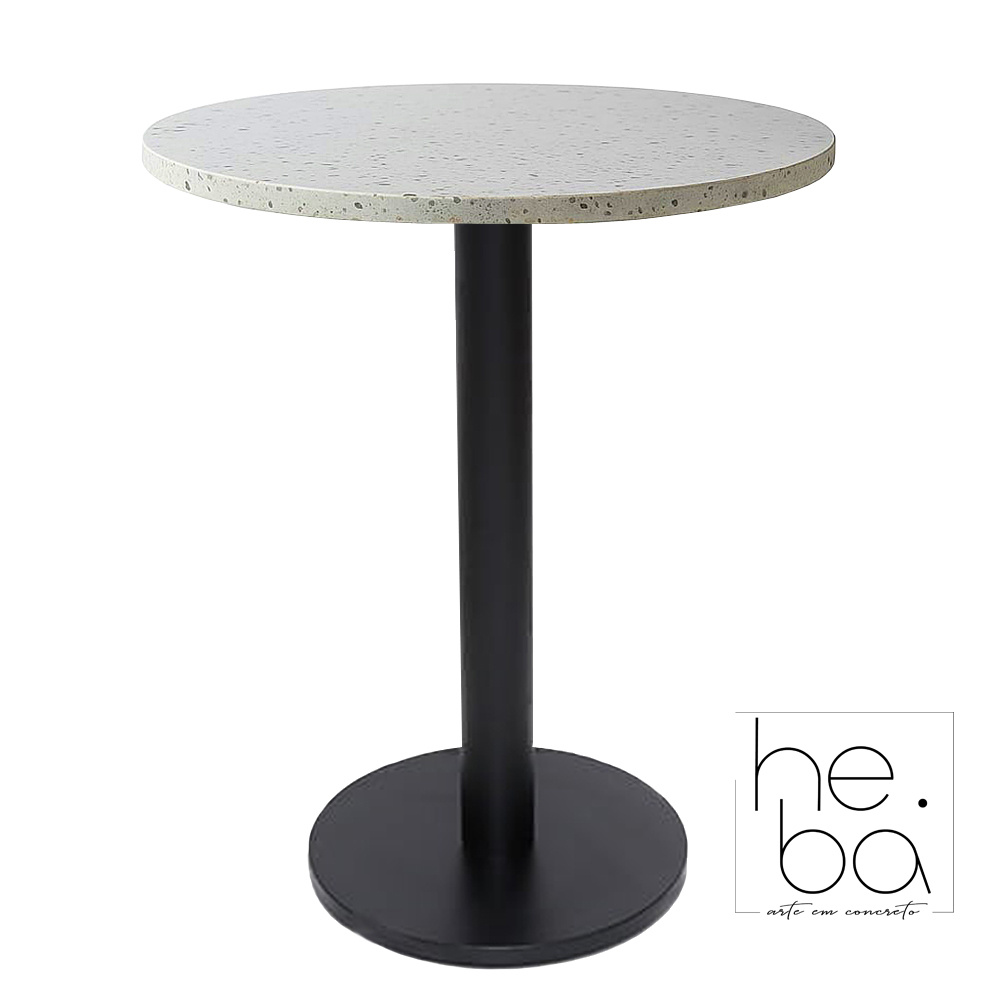 Mesa Granilite Bistrô 60cm Heba Concreto - Heba Concreto